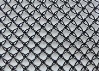 China Powdered Vinyl Coated Stainless Steel Architectural Mesh Black Color Three Dimensional for sale