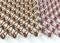 China Stainless Steel Pvd Metal 1.5mm Decorative Woven Wire Mesh Screen Rigid Anti Impact for sale
