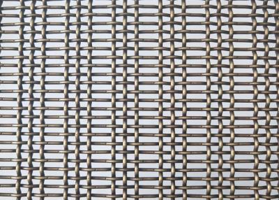 China Bronzed Color 3.6mm Stainless Steel Crimped Wire Mesh Decorative Woven for sale