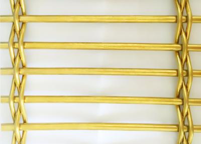 China PVD Decorative Woven Mesh Golden Rigid Stainless For Railing for sale