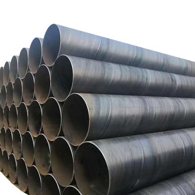 China Cutting Service EN10025 S355 Construction Used Black Spiral Carbon Welded SSAW Steel Pipes with Cold Rolled Processing for sale