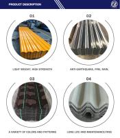 China Z30-Z40 Coating Dx52d Steel Roof Panel Color PPGI Corrugated Steel Roof Panel 0.1mm 0.2mm 0.3mm at for Roofing Material for sale