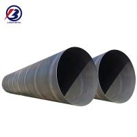 China Non-Alloy A53 Spiral Welded Black Mild Carbon Steel Tube Round Welded Pipe with 6m Length for sale