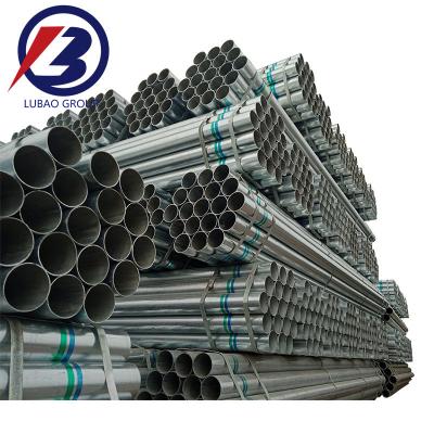China Galvanized Steel Pipe Zinc 80g 6/12 meters Standard Length for Greenhouse Frame Construction Material EMT Pipe for sale