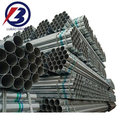 China Tolerance ±1% Galvanized Steel Pipe Zinc 80g 6/12 meters Standard Length for Greenhouse Frame and Construction Material for sale