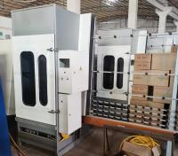 China Full Automatic Glass Sandblasting Machine 1600mm Height 3.5kw for Shower Safety Glass for sale