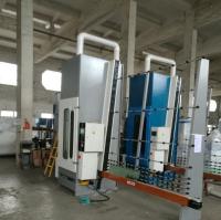 China PLC Control System Vertical Glass Sandblaster Machine for Frosting and Sand Blasting Glass for sale