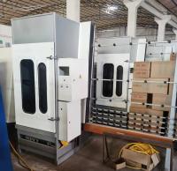 China PLC Control System Vertical Glass Sandblaster Machine for Frosting and Sand Blasting Glass for sale