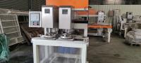 China PLC Controlled Glass Automatic Double Head Drilling Machine 380V 3 Phase for Gas Furnace Glass for sale