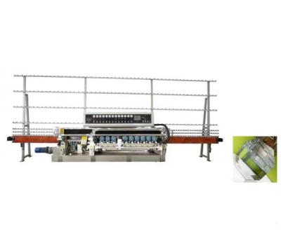 China 9 Spindle Vertical Glass Straight Line Beveling Machine 3-20mm Thickness 0.6-6m/min Speed for sale