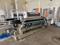 China ST-261E Nine Motors Glass Straight Line Beveling Machine 35mm Bevel Width 21KW for sale