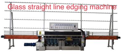 China Glass Straight Line Edging Machine Polishing Machine 9 Spindle for Horizontal Structure for sale