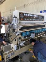 China Glass Shape Edging Polishing Grinding Machine 8 Heads 6960x1000x2600mm for sale