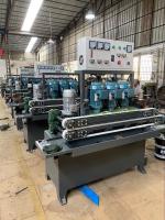 China Horizontal Glass Straight Line Edging Machine 4 Motors 380V 8KW for Glass Door for sale