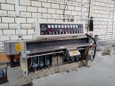 China Foshan Star 9 Wheels Glass Straight Line Edger Machine 0.6-8m/min for 3-20mm Glass Thickness for sale