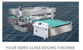 China PLC Control Glass Edging Machine for Automatic Four Side Polishing 4-10 mm Glass 380V for sale
