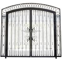 China Commercial Forged Wrought Iron Gate For Backyard Q235 Steel Customized for sale