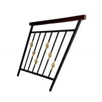 China Ornamental Wrought Iron Wall-Mounted Handrail For Step Stair Case with Powder Coated for sale