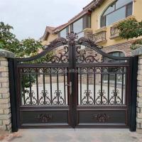 China In Swing Aluminum Wrought Iron Rawt Iron Gates Sliding Door ODM for sale