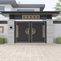 China Security Custom Wrought Iron Gates Outdoor Fencing Trellis Preassembled for sale