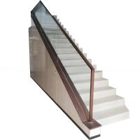 China Custom Aluminum Tempered Glass Banister Railing Stair For Hotel for sale