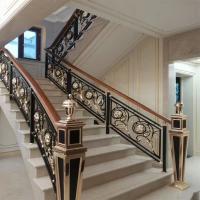 China Outdoor Wrought Iron Tube Pipe Staircase Railing with coat of paint for sale