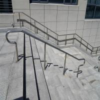 China Modern Hotel Aluminium Glass Stair Handrail Wrought Iron Railings For Outside Steps for sale