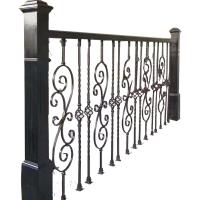 China Outdoor Wrought Iron Tube Pipe Staircase Railing with coat of paint for sale