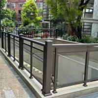 China Terrace Corridor Aluminium Balustrade Patio Home Balcony Wrought Iron Rod Railing for sale
