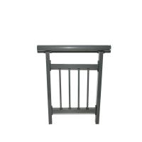 China Deck Aluminum Balcony Railing Handrails Forged Steel Terrace Balustrade for sale