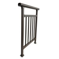 China Deck Aluminum Balcony Railing Handrails Forged Steel Terrace Balustrade for sale