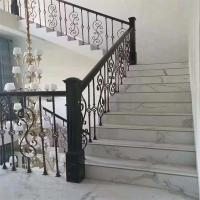 China Wrought Iron 6063 Aluminium Metal Stair Handrail Balusters For Outside Steps for sale