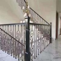 China Wrought Iron 6063 Aluminium Metal Stair Handrail Balusters For Outside Steps for sale