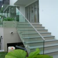 China Outdoor Balcony Aluminum Glass Railing Staircase Stainless Balustrades Powder Coating for sale
