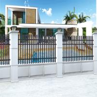 China Commercial Aluminum Railing Balusters Slat Fence Pickets Black Customized for sale