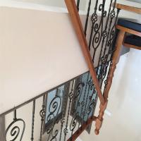 China Satin Finish Iron Staircase Outdoor Handrail Metal Balustrade For Decking for sale