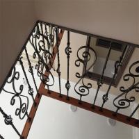 China Satin Finish Iron Staircase Outdoor Handrail Metal Balustrade For Decking for sale