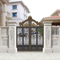 China Smart Profile Cast Aluminum Gate Security Doors For Villa Garden for sale
