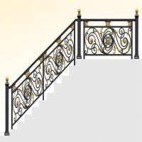 China Exterior Aluminum Stair Railing Square Pillar With Support Brackets for sale