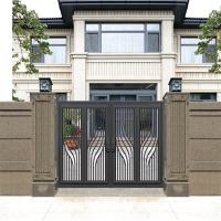 China Personalized Front Residential Swing Forged Iron Gate For Garden Driveway for sale