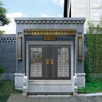 China Recyclable Black Riveted Joint Aluminium Fence Gate Swing Door Entrance for sale