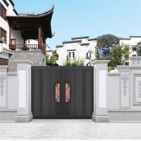 China French Style Sliding Swing Driveway Aluminium Gates Powder Coated For Privacy Protection for sale