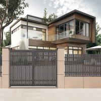 China Pretreatment Double Iron Storm Aluminium Fence Gate For Outdoor Living Space for sale