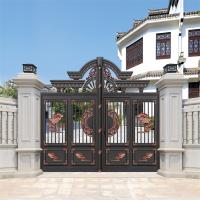China Electrical Motorized Aluminum Drive Way Gates Bifold Sliding Door for sale