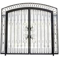 China Modern Style Iron Main Gate Designs Steel Picket Fence Gate for sale