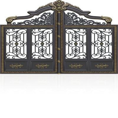 China Automatic Swing Slide Entry Aluminium Fence Gate Double Door Mildewproof for sale