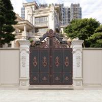 China French Style Sliding Swing Driveway Aluminium Gates Powder Coated For Privacy Protection for sale