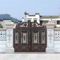 China Retractable Swing Sliding Aluminium Louvre Gates Automatic Opening For Home for sale