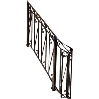 China ODM Wrought Iron Guardrail Garden Fences Iron Banister Railing for sale