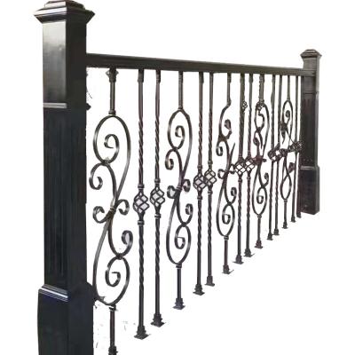 China Ornamental Rugged Wrought Iron Guardrail Trellis Handrails For Outdoor Steps for sale